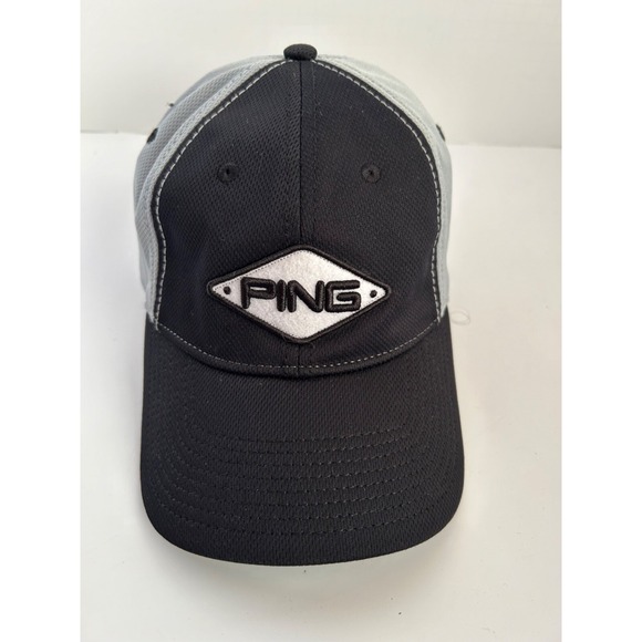 Ping | Accessories | Ping Diamond Patch Golf Baseball Hat White Black ...